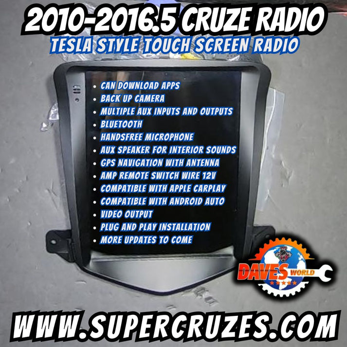 2010-2016.5 Cruze Tesla Style Radio – SuperCruzesStore.com
